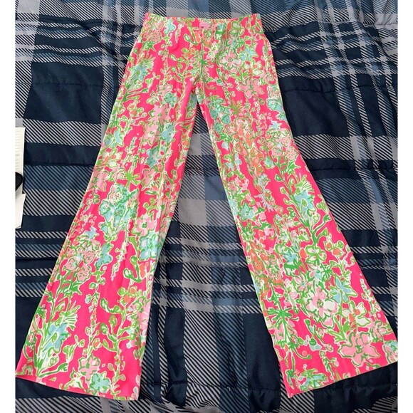Lilly Pulitzer | Pants & Jumpsuits | Lilly Pulitzer Flare Pink Pants ...